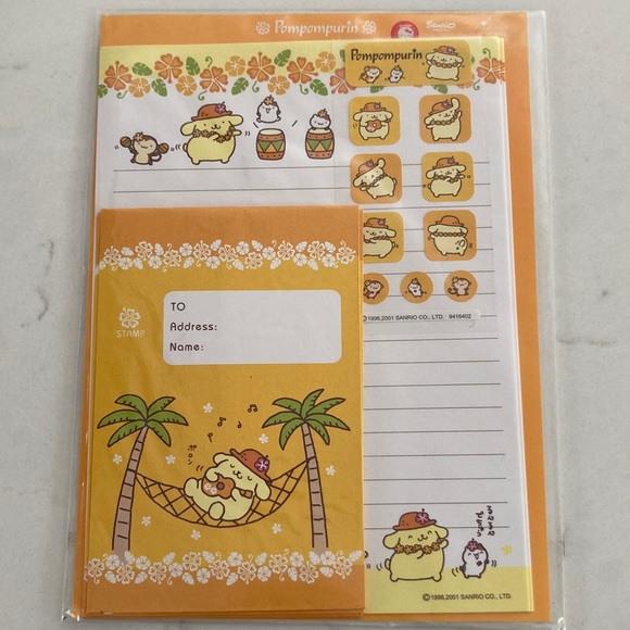 Sanrio | Office | Vintage Sanrio Pompompurin Letter Set | Poshmark